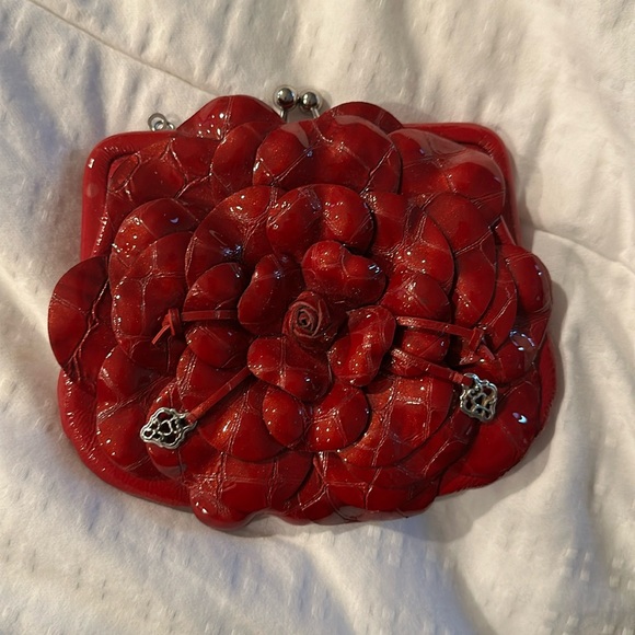 Brighton | Bags | Brighton Red Flower Purse | Poshmark
